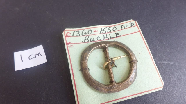 MEDIEVAL BUCKLE from OLD COLLECTION found metal detecting finds-river ...