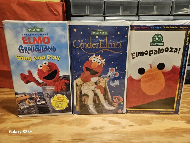 ELMO VHS SET Grouchland, CinderElmo, Elmopalooza, Sesame Street, Sony ...