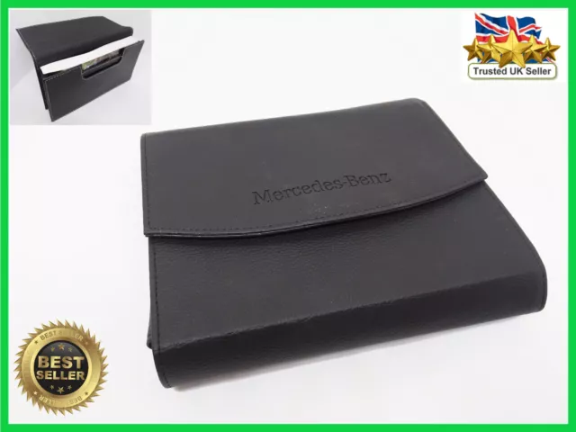 GENUINE MERCEDES LEATHER Wallet Document Folder For Handbook Drivers ...