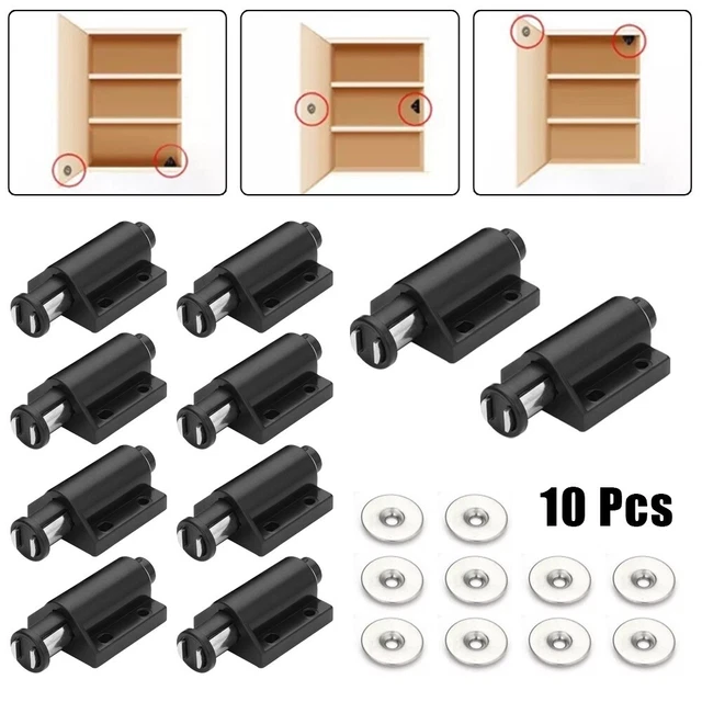 10 X CHIUSURE a pressione magnetica per porte armadi mobili e maniglie ...