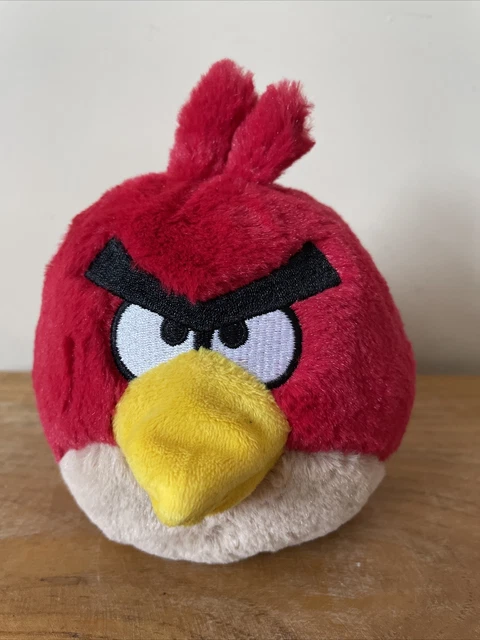 ANGRY BIRDS PLUSH Red Bird Terence Stuffed Animal 5" Commonwealth 2010 ...