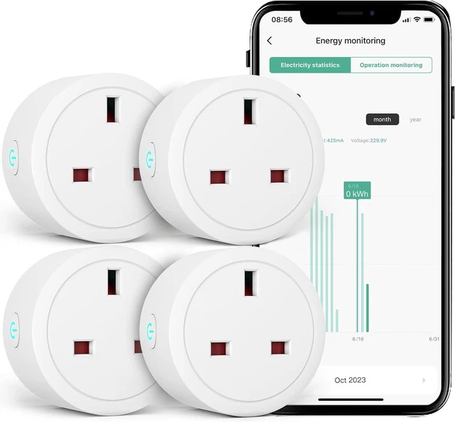WOOX SMART PLUG with Energy Monitoring, Alexa Plug,Voice Control WiFi ...
