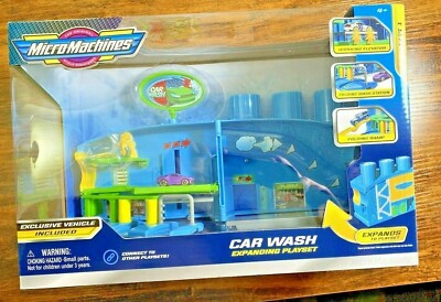 HASBRO MICRO MACHINES Car Wash Expanding Playset Rare New 2020 Htf Play ...