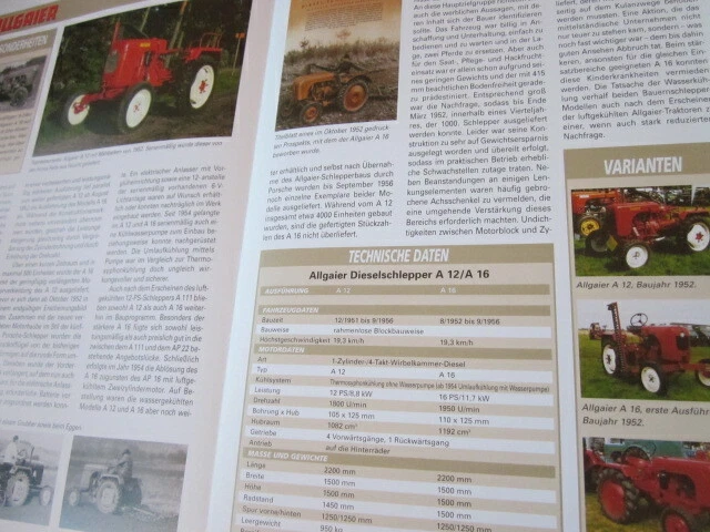 TRAKTOR ARCHIV ALLGEIER 04 Dieselschlepper A 12, A 16, 1951 EUR 4,74 ...