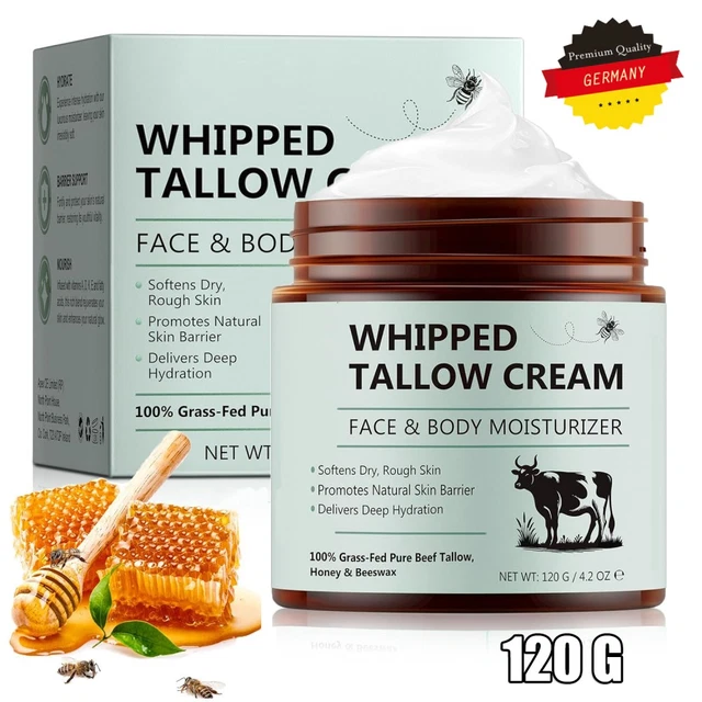 GESICHT CREME HAUTCREME Rindertalg Honig Beef Tallow Hautpflege ...