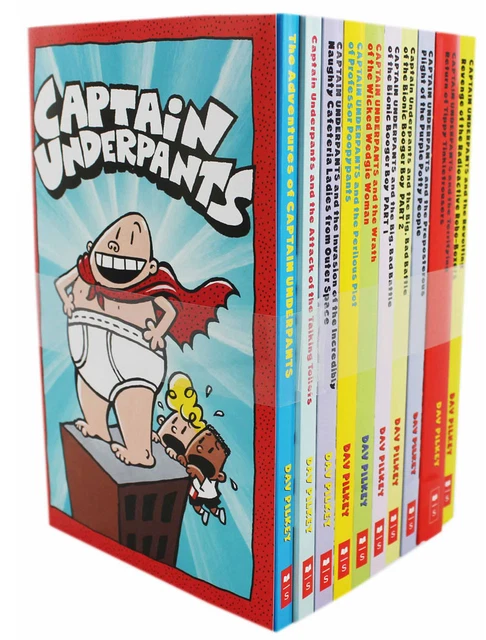 CAPTAIN UNDERPANTS 10 Books Collection Set Dav Pilkey Children Books ...