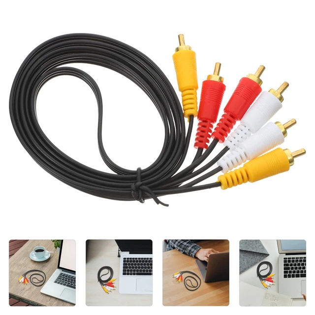 3 PAIR HEADPHONE Extension Cable Audio to Av Composite Video Cord $15. ...