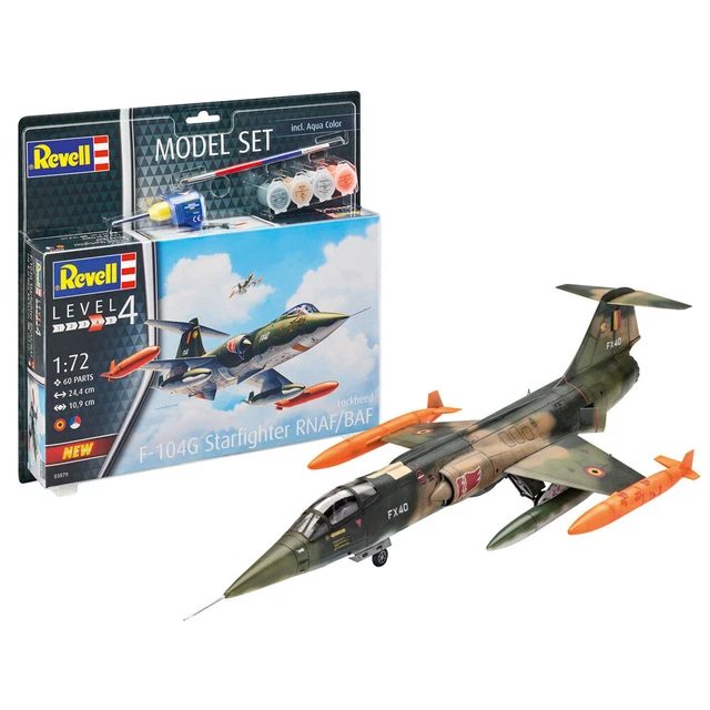 REVELL LOCKHEED F-104G Starfighter RNAF/BAF Military Jet Model Set ...