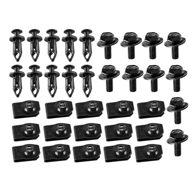 BODY BOLT + U-nut Clips M6 Engine Cover Undertray Shield Guard Set Fit ...
