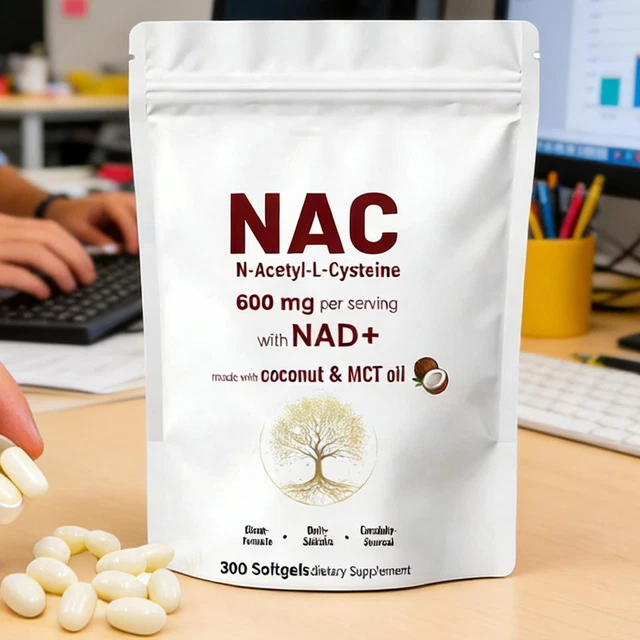 NAC N-ACETYL-CYSTEINE 600MG | 300 Softgels Support Antioxidant Wellness ...