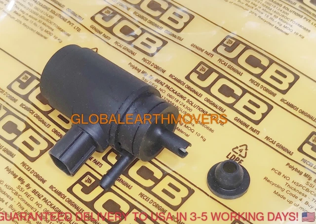 JCB RETROEXCAVADORA - Genuino Lavado Bomba Doble Motor 12V (Parte N º ...