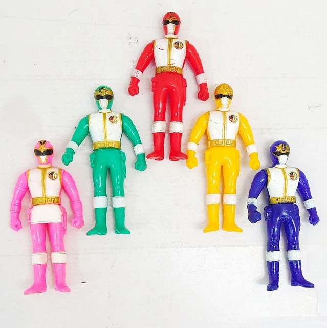 FIGURINE VINYLE SOUPLE Mighty Morphin Power Rangers Dairanger 5 set ...