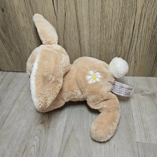 ANNA CLUB PLUSH Bunny Rabbit Soft Toy Plush Comforter Grey Lapin Flower ...