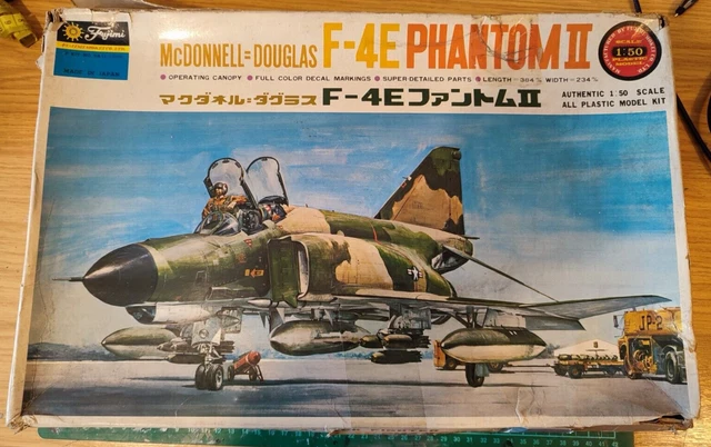 VINTAGE FUJIMI 1:50 McDonnell Douglas F-4E Phantom II Plastic Model Kit £19.50 - PicClick UK