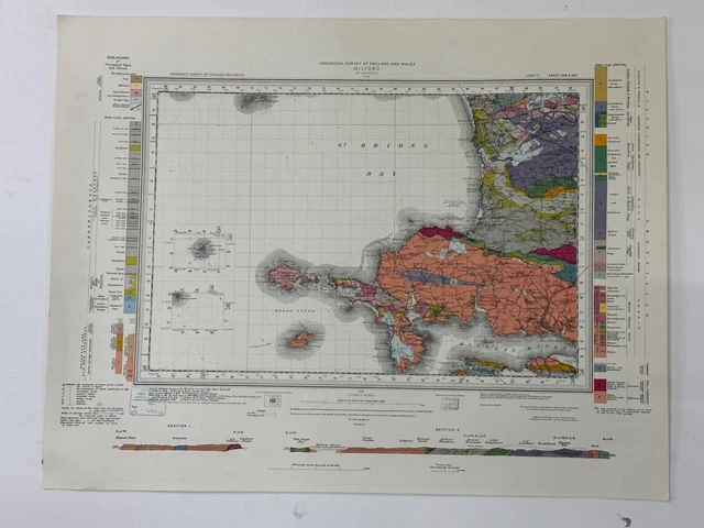 ORDNANCE SURVEY GEOLOGICAL, Drift, Sheet Map, of Milford, 1962 £15.85 ...