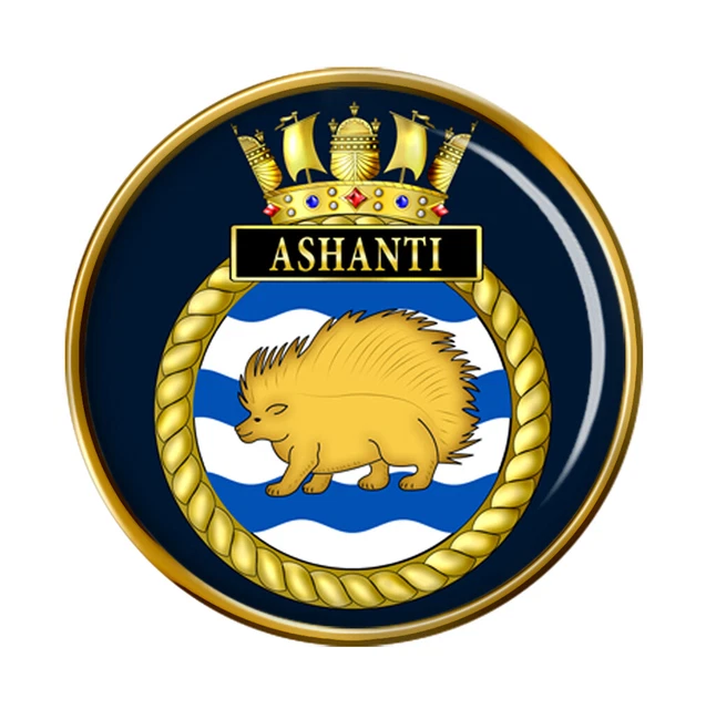 HMS ASHANTI ROYAL Navy Pin Badge £5.50 - PicClick UK