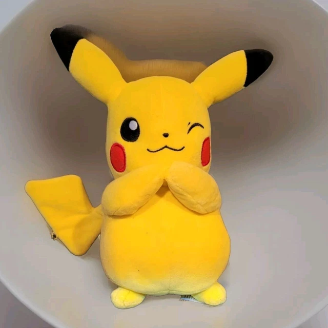 POKEMON PIKACHU WINKING Plush 10" Plush Soft Toy Genuine 2022 VGC £5.99 ...