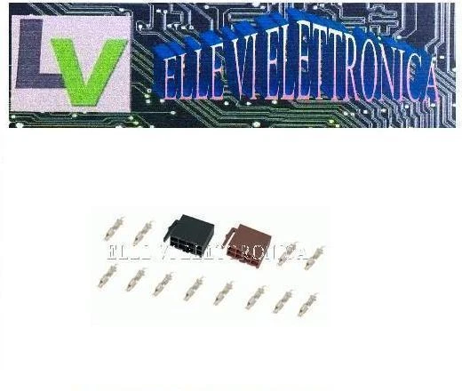 4012 COPPIA CONNETTORI Maschio ISO Autoradio In Kit Alimentazione Casse ...