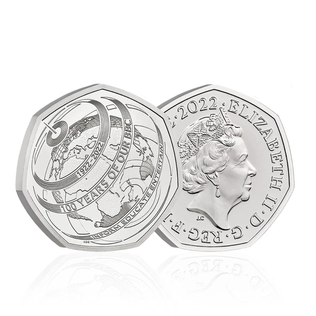 CELEBRATING 100 YEARS of The BBC Fifty Pence Coin Brilliant ...