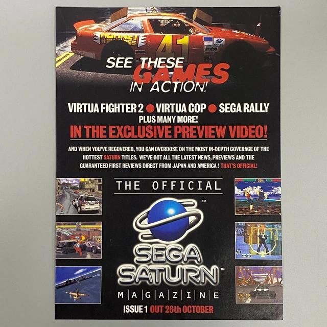 LE MAGAZINE OFFICIEL Sega Saturn Numéro 1 Jeu Vidéo 1995 Vintage Rétro ...
