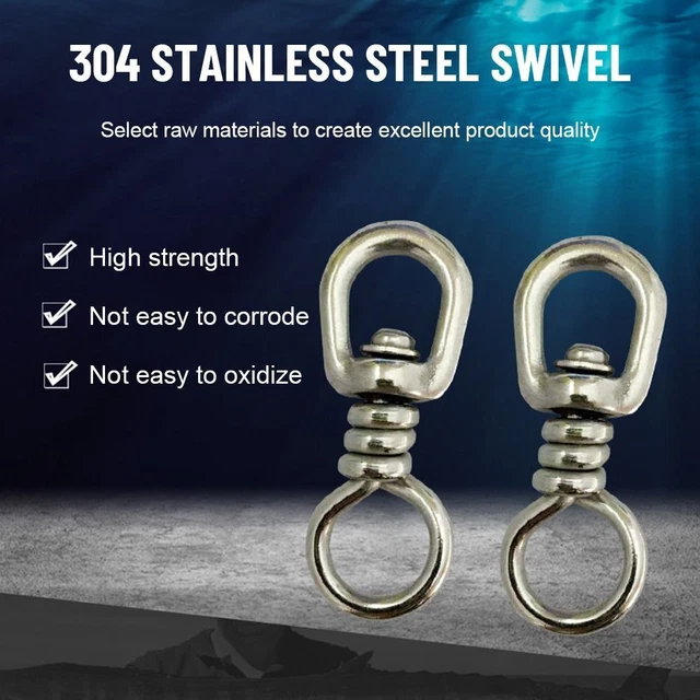 RING HEAVY DUTY Ball Rolling Swivel Bearing Barrel Fishing Connector ...