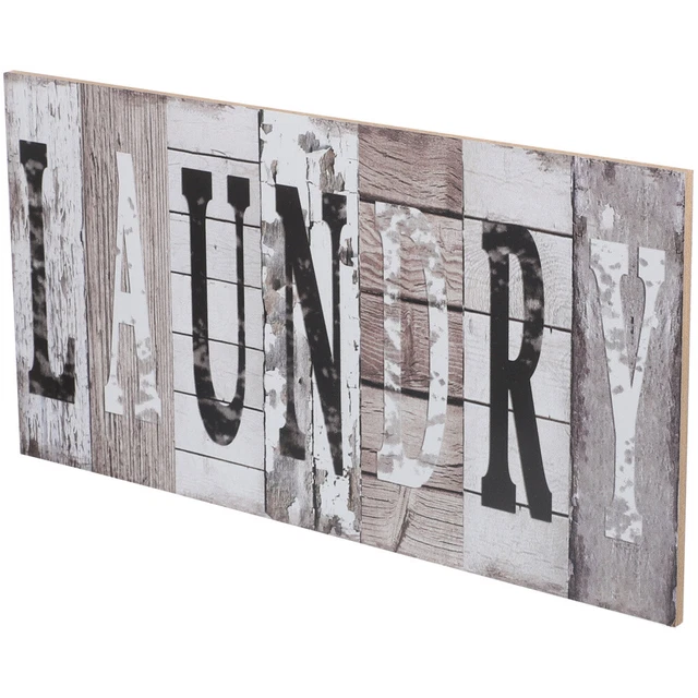 PENDENTIF BOIS LESSIVE Enseigne Murale Rustique Buanderie Pays ...