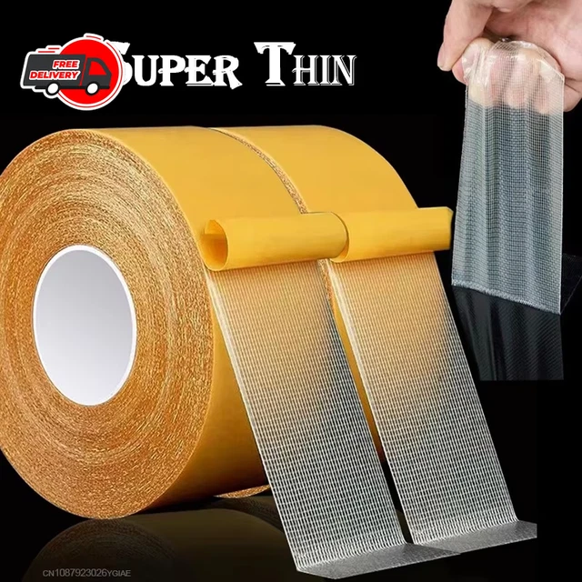SUPER THIN STRONG Fixation Double Sided Adhesive Tape Heavy Duty ...