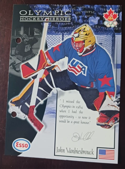 JOHN VANBIESBROUCK 1997-98 Esso Nagano Olympic Hockey Heroes - Team USA ...