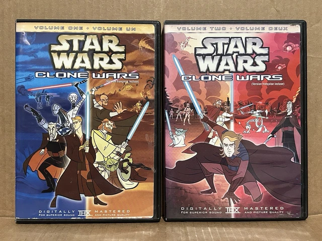STAR WARS CLONE Wars Volume 1 and 2 (DVD 2005) Tested $44.95 - PicClick CA