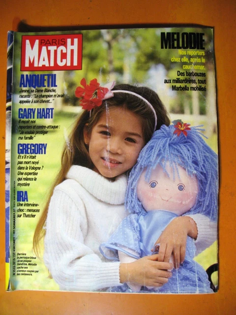 PARIS MATCH N° 2010 du 04/12/1987-Cauchemar de Melodie. Anquetil. Gary ...