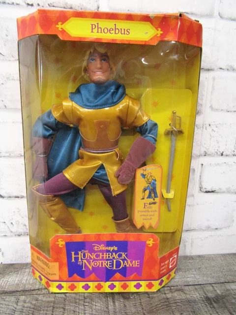 NIB VINTAGE 1995 Disney Phoebus Hunchback of Notre Dame Doll Mattel £37 ...