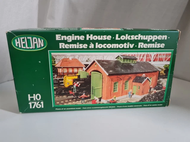 HELJAN HO 1761 Railroad Engine House Lokschuppen Remise Train Railway ...