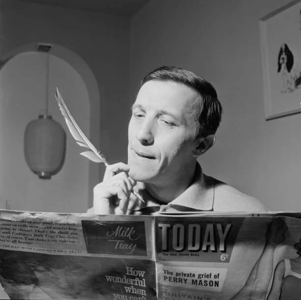 ENGLISH ACTOR HARRY Fowler Pictured Reading A Copy Of Today 1962 OLD ...