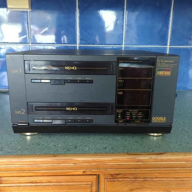 AMSTRAD DOUBLE DECKER DD8900 Twin Cassette Video Player/Recorder 1989 ...