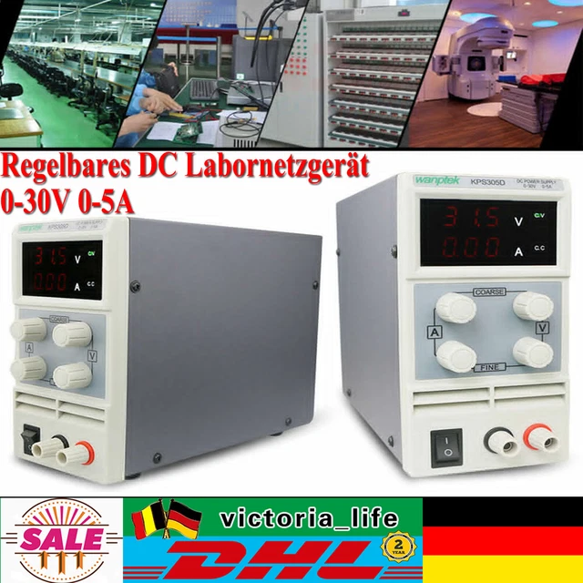 REGELBARES DC LABORNETZGERÄT 0-30V 0-5A Labornetzteil Lab Netzgerät ...