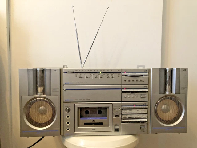 JVC PC5 VINTAGE chaine hifi poste Quintet ghettoblaster Boombox radio ...