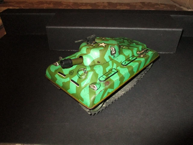 VINTAGE/RARE/METAL/FRICTION/TIN/TOY(US/ARMY/TANK)1960'S/70'S/NICE ...