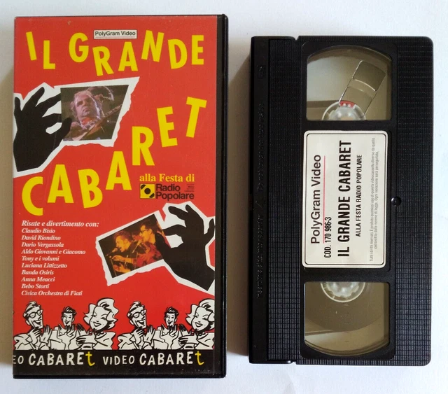 VHS IL GRANDE Cabaret Claudio Bisio Aldo Giovanni Giacomo Videocassetta ...