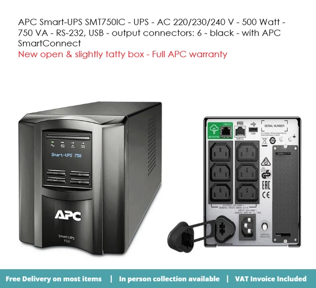 APC SMART-UPS 750 LCD - UPS - 500 Watt - 750 VA £300.00 - PicClick UK