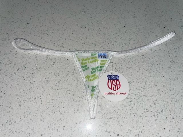 MALIBU STRINGS SHEER Extreme Micro Thong G-string Knickers “Rub Me For ...