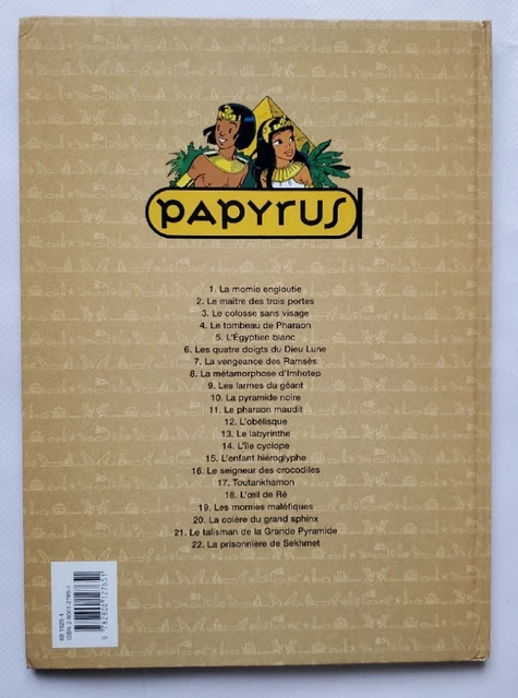 BD PAPYRUS T22 La Prisonniere De Sekhmet De Gieter Eo 1999 Editions ...
