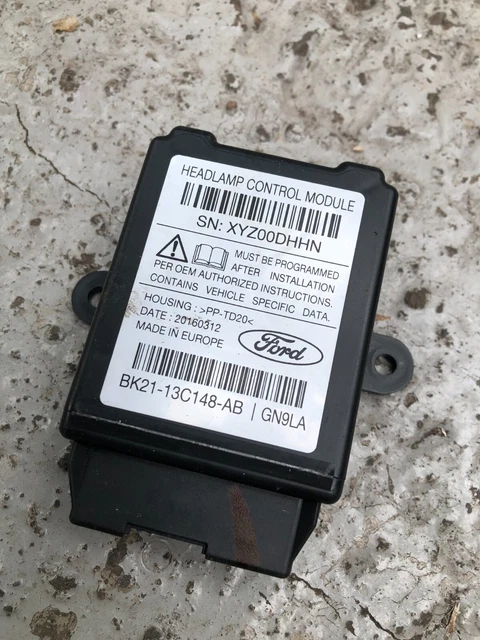FORD TRANSIT CUSTOM Ltd Headlight Control Module BK2113C148AB Mk8 2016 ...