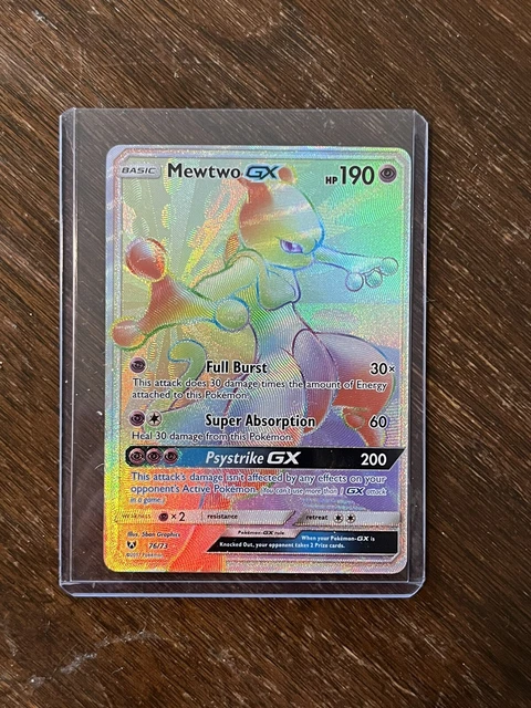 CARTE POKÉMON MEWTWO GX Secret arc-en-ciel rare légendes brillantes 76/ ...