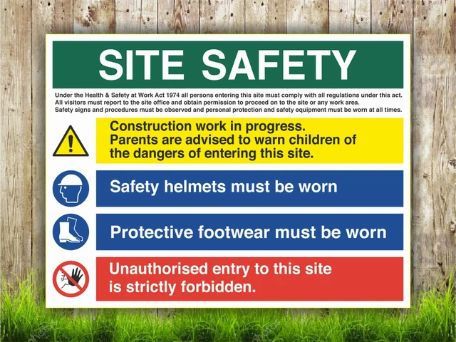 CONSTRUCTION SAFETY SIGN~~ Site Safety Signage - Plastic Sign ...