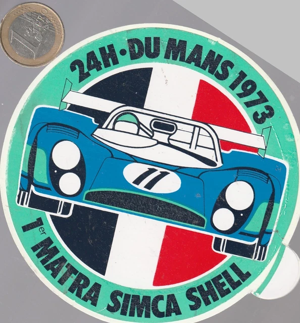 Autocollants Automobile Matra Simca 24 Heures Du Mans 1973 Vintage