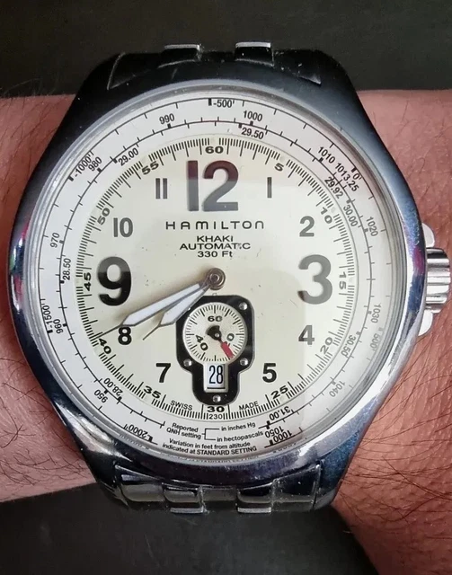 HAMILTON KHAKI AVIATION 330 ft steel 44 mm H765150 automatic £350.00 ...
