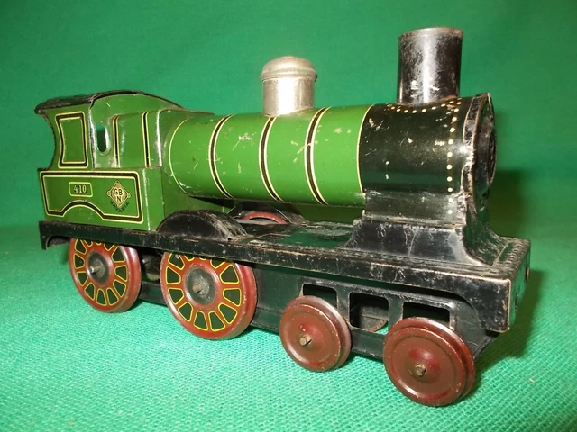 BING GREAT WESTERN 4-4-0 FLOOR TOY LOCOMOTIVE Clockwork Circa 1912 ...