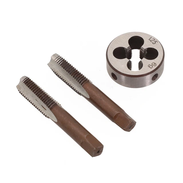 3 PIECE M10 x 1 25mm Metric Thread Tap and Die Set for Right Hand ...