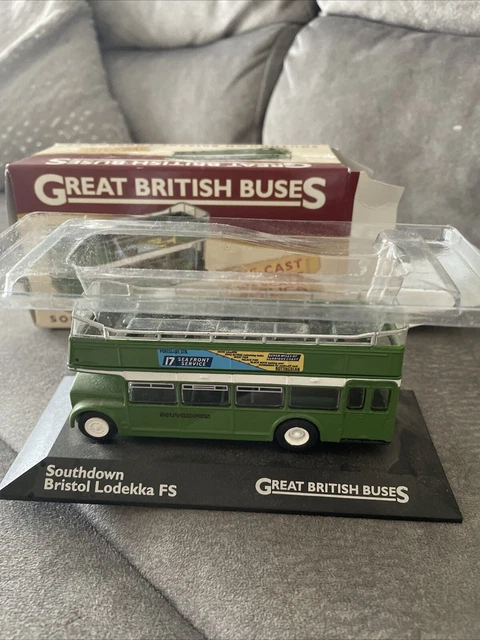 ATLAS GREAT BRITISH Buses Southdown Bristol Lodekka FS Model Bus Boxed ...