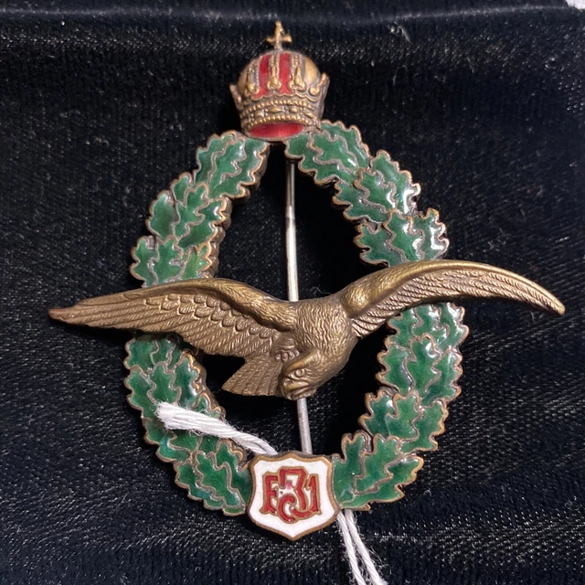WWI AUSTRIA-HUNGARY FIELD Pilots Badge - FJ1 - Emperor Franz Joseph ...